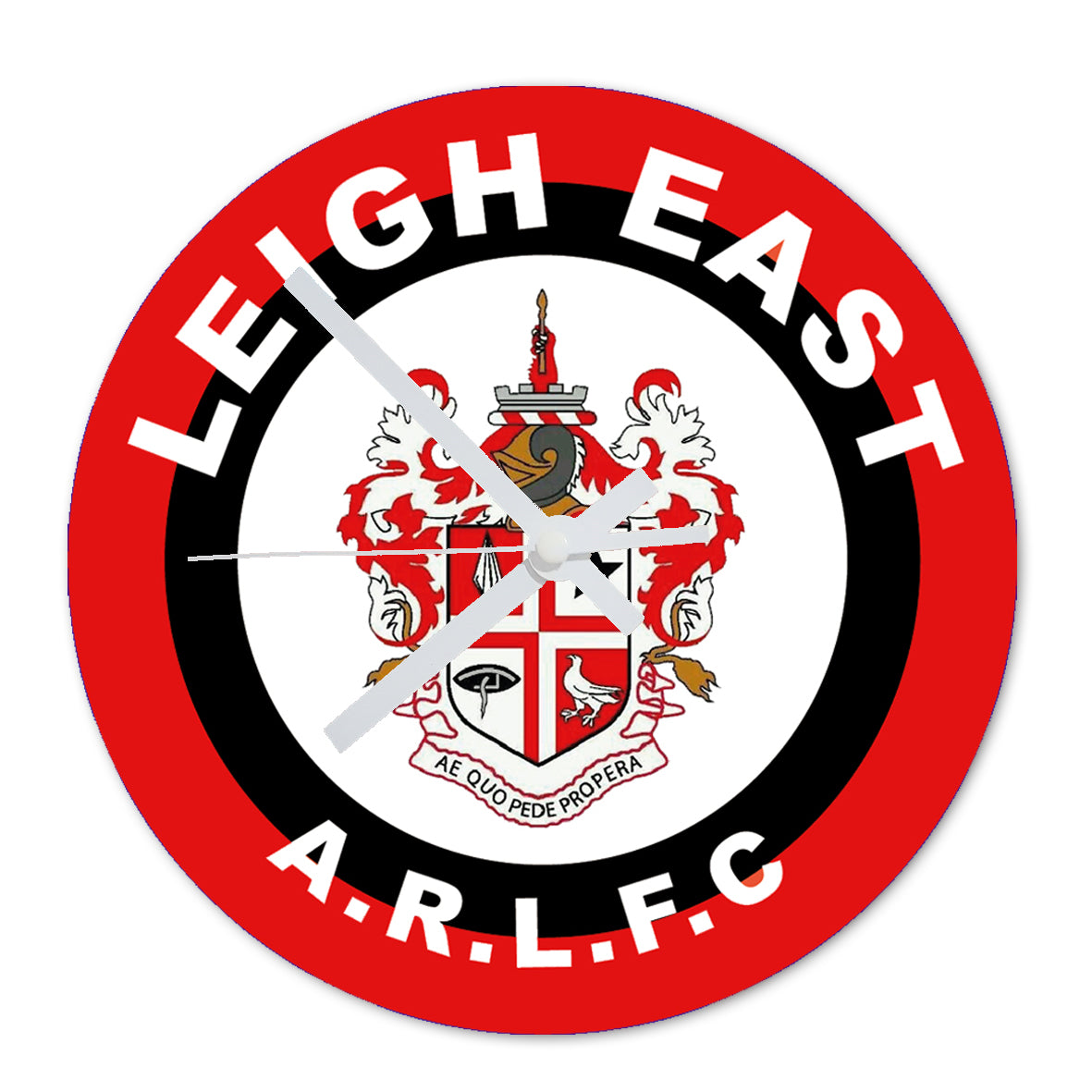 LEIGH EAST ARLFC GLASS CLOCK (20cm diameter, 3mm thick) – The Trophy Room
