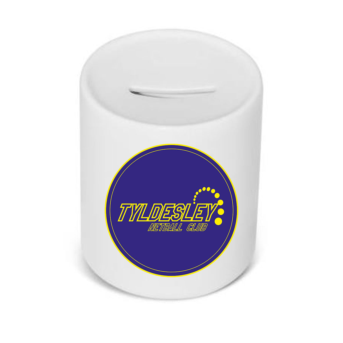 TYLDESLEY NETBALL CLUB 10oz MONEY BOX – The Trophy Room